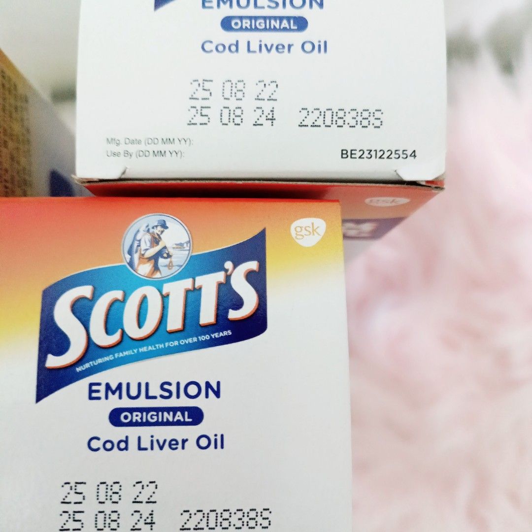 Scott's Cod Liver Oil Emulsion - Original, Health & Nutrition, Health ...