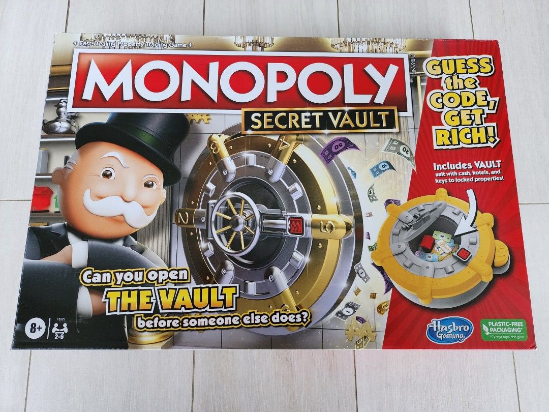 Free Delivery, Sealed and Original Monopoly Secret Vault, Hobbies ...
