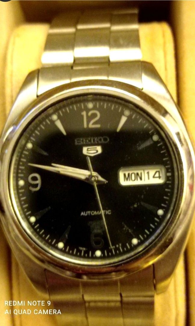 Seiko 5 Black Dial Automatic, Men's Fashion, Watches & Accessories ...