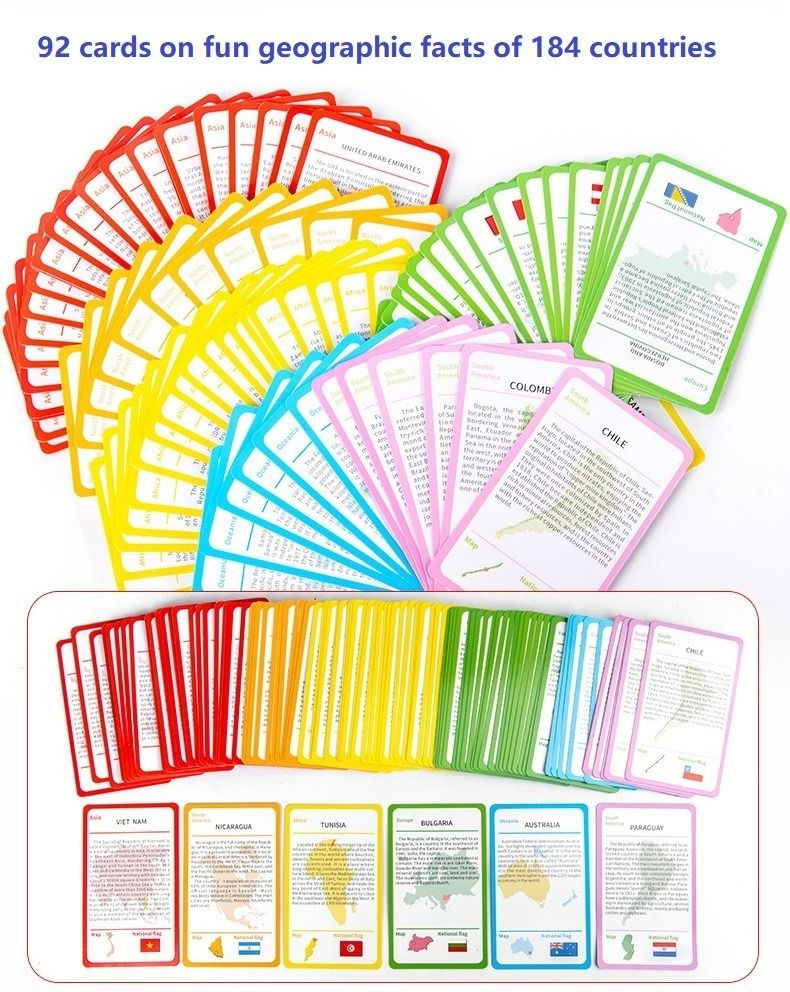 [SG Seller] Magnetic World Map Geographic and Fun Facts for Children ...