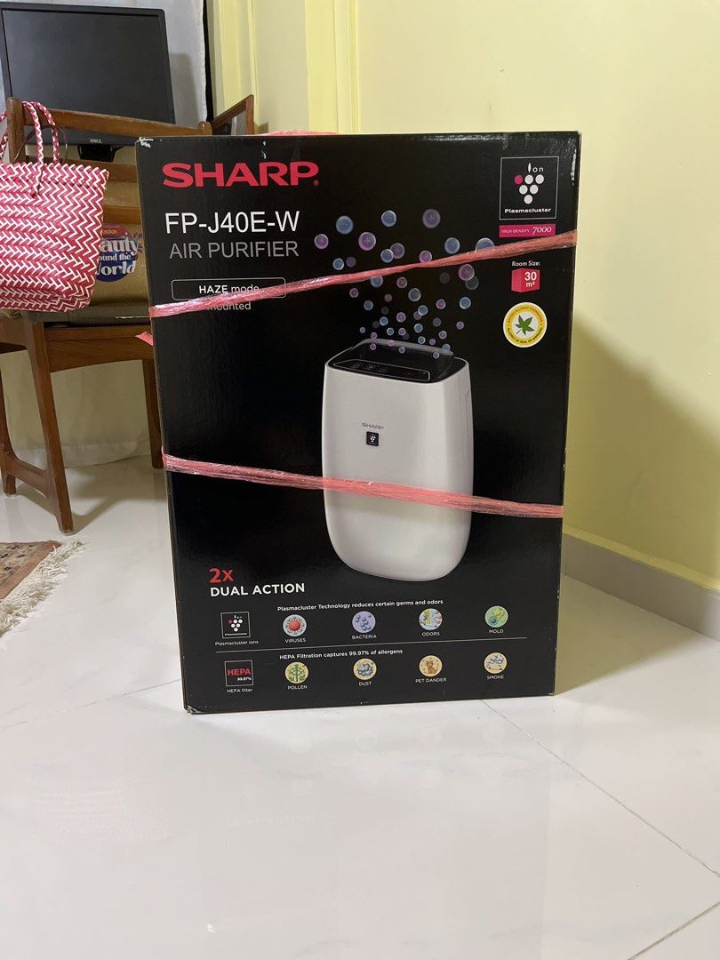 SHARP air purifier haze mode FP-J40E-W, TV & Home Appliances, Air ...