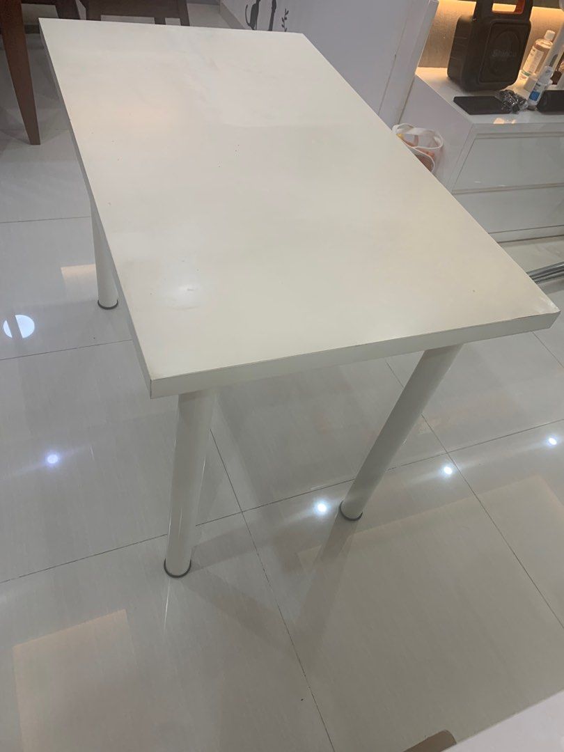 Simple IKEA white table, Furniture & Home Living, Furniture, Tables ...