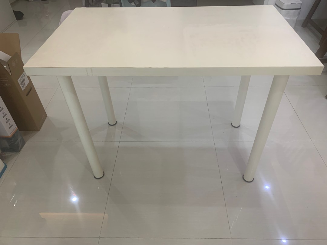 Simple IKEA white table, Furniture & Home Living, Furniture, Tables ...