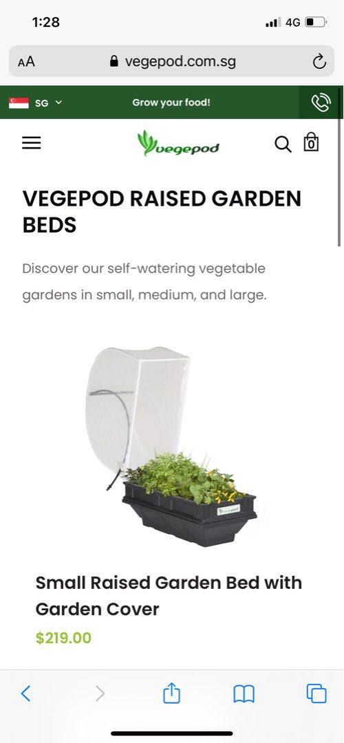 Small vegepod on trolley, Furniture & Home Living, Gardening, Pots & Planters on Carousell
