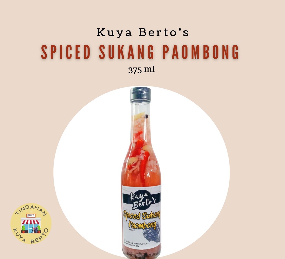 Spiced Sukang Paombong by Kuya Berto 375ml, Food & Drinks, Spice & Seasoning on Carousell