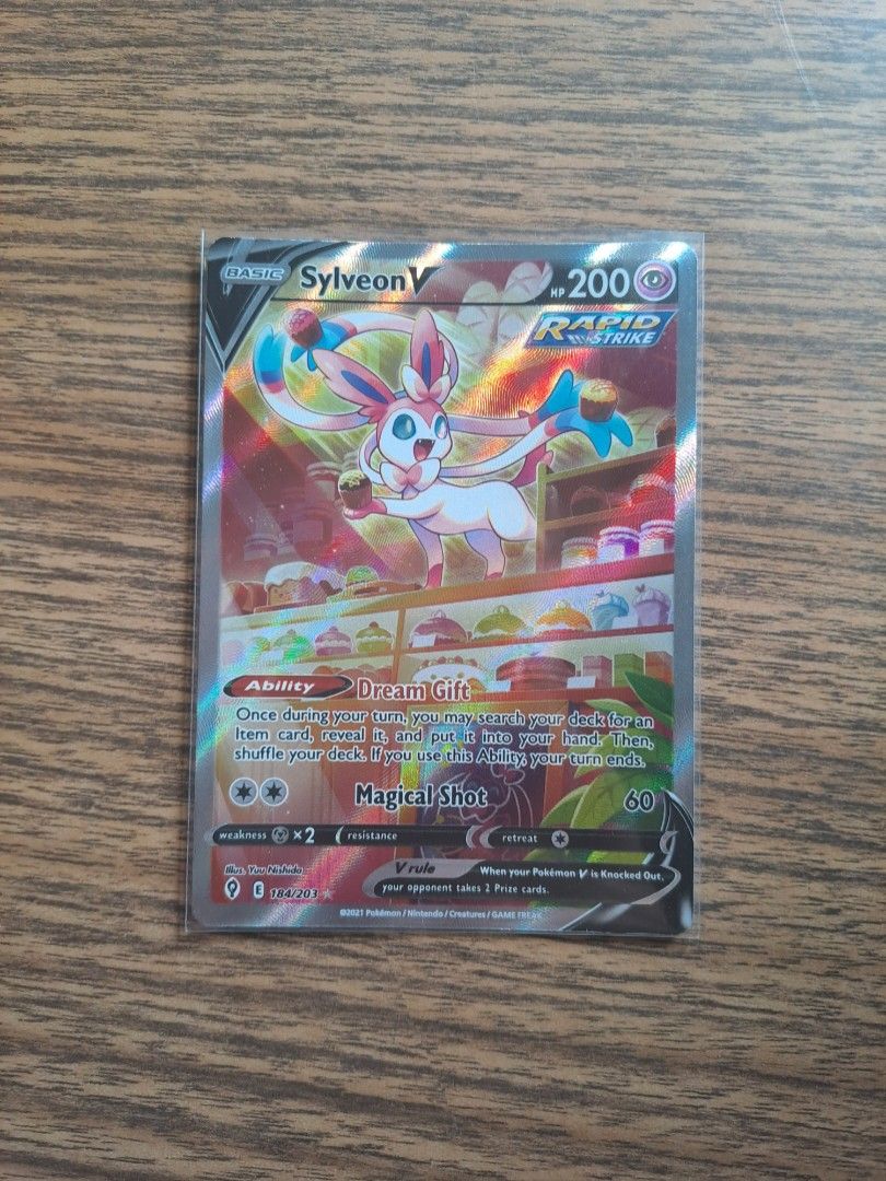 Sylveon V AA Alternate Alt Art Ultra Rare Pokemon Card Evolving Skies ...