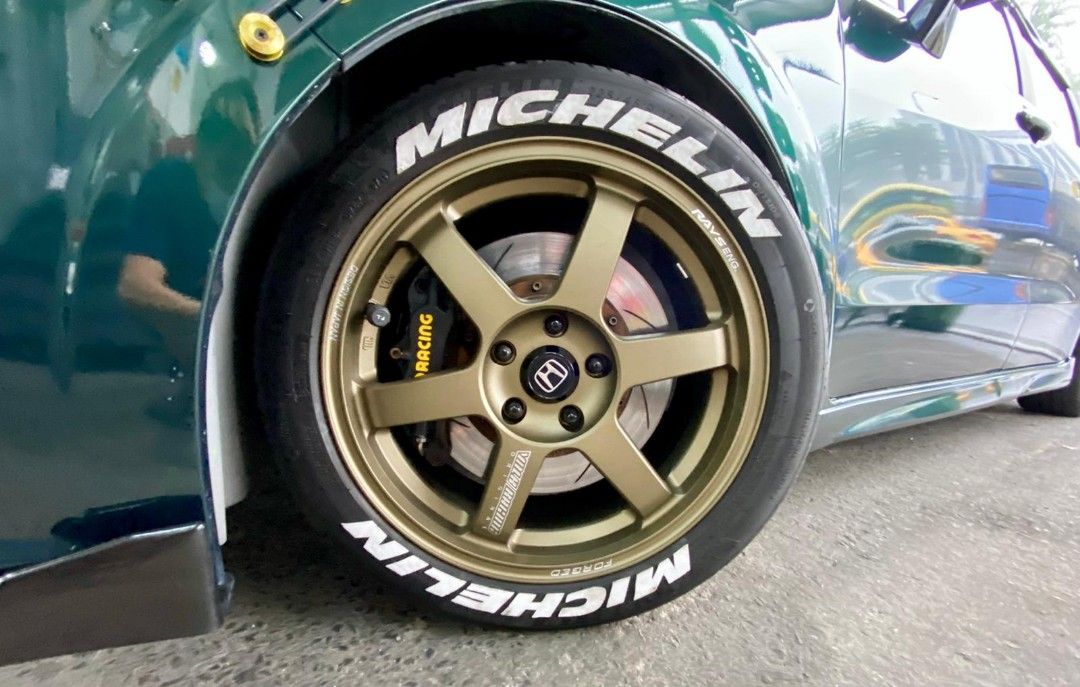 TE37 replica rims, Car Accessories, Tyres & Rims on Carousell