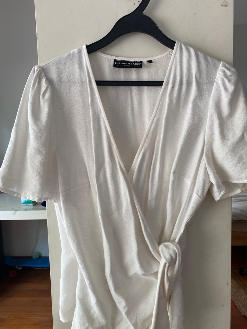 The Fifth Label White Crossover Top, Women's Fashion, Tops, Blouses on ...