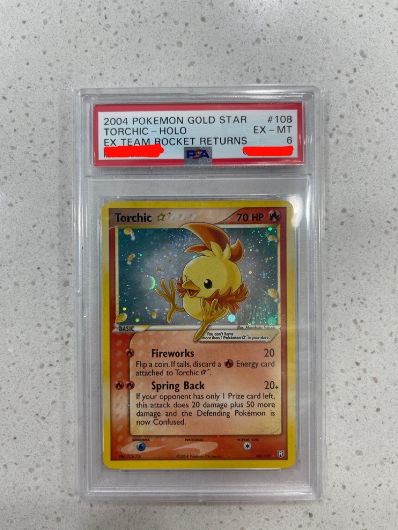 Torchic Gold Star 108/109 with Holo Bleed & Gold swirl, Hobbies & Toys ...