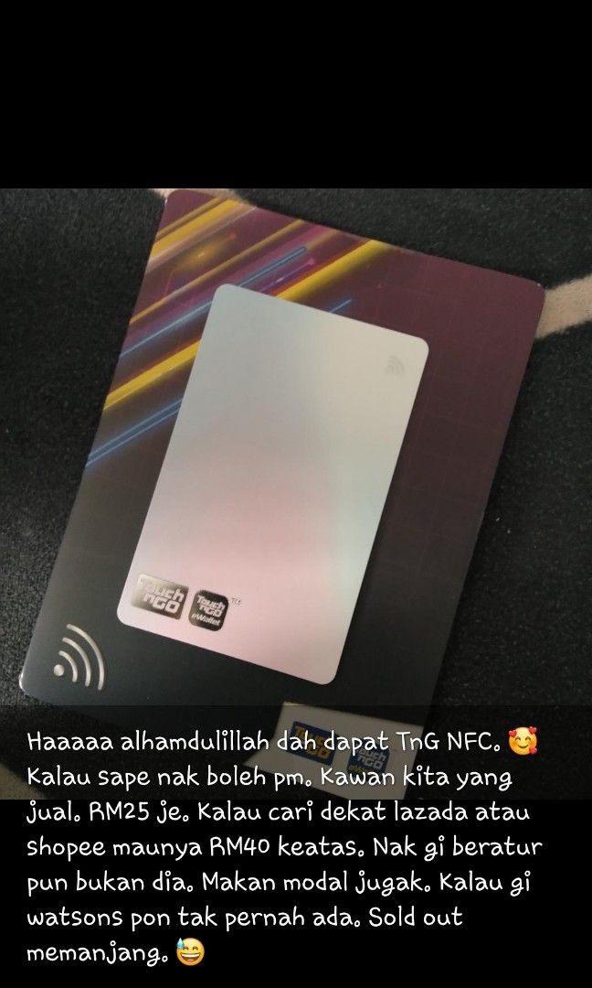 Touch n Go NFC Card RM25, Computers & Tech, Printers, Scanners ...