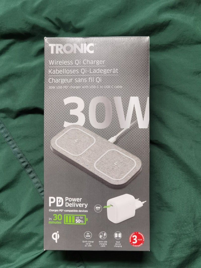全新Tronic Wirless QI Charger 超級快無線充電板, 手提電話, 電話＆平板電腦配件, 充電器及電線 - Carousell