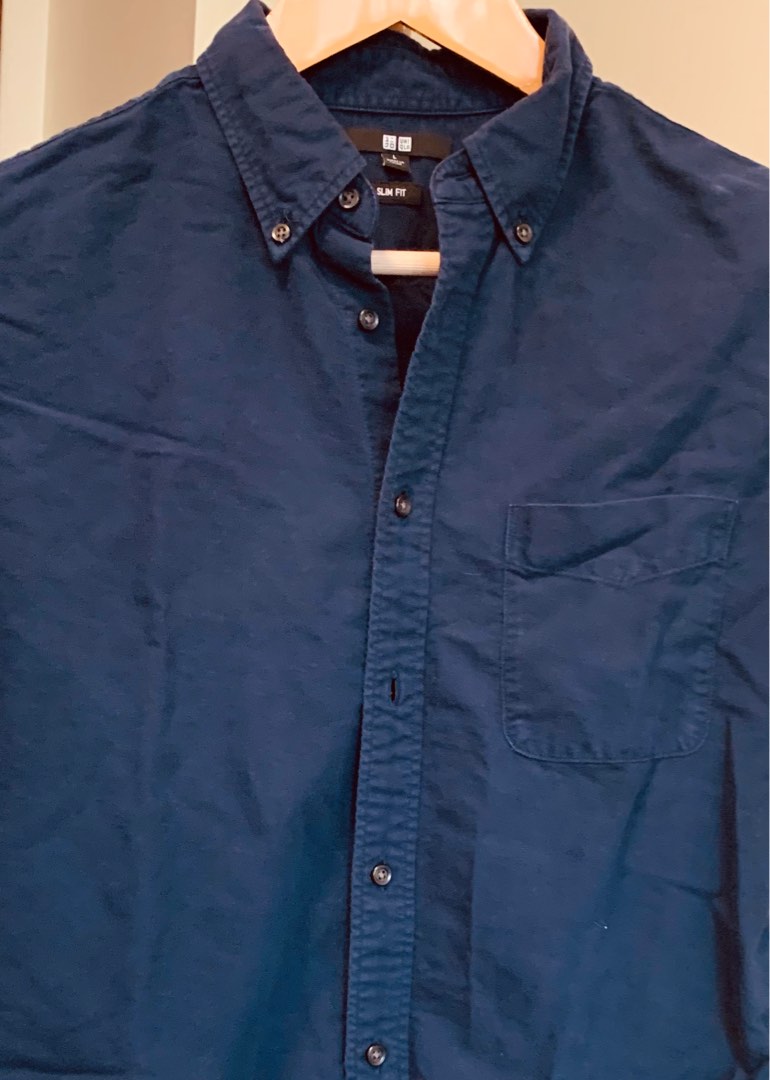 Uniqlo Navy Polo, Men's Fashion, Tops & Sets, Formal Shirts on Carousell