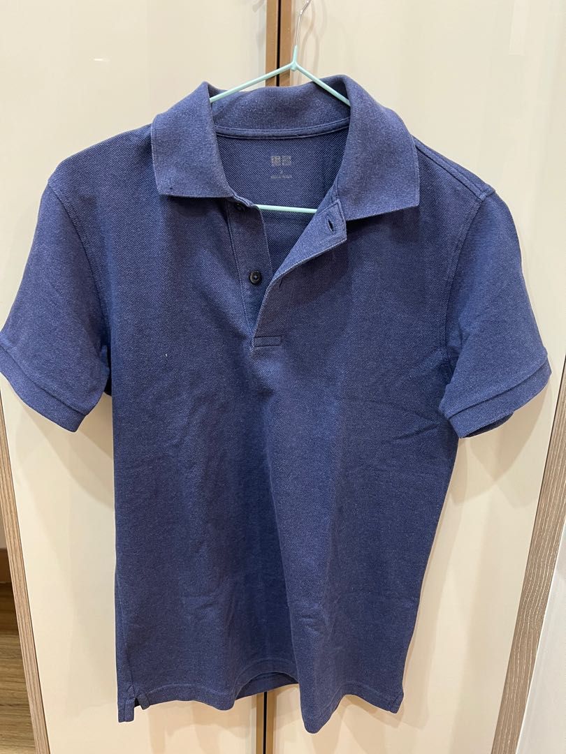 Uniqlo Plain Blue Polo Shirt, Men's Fashion, Tops & Sets, Tshirts ...