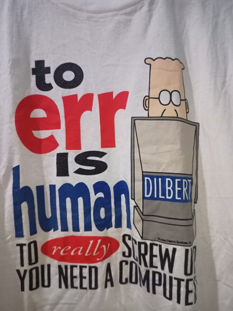 VINTAGE 90S COMIC "DILBERT" TEE, Men's Fashion, Tops & Sets, Tshirts ...