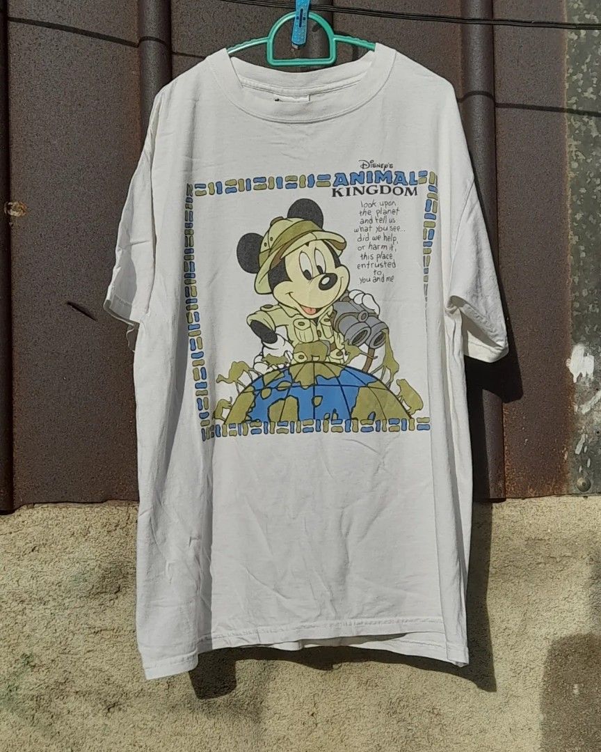 Vintage Disney Mivkey Mouse Animal Kingfom, Men's Fashion, Tops & Sets ...