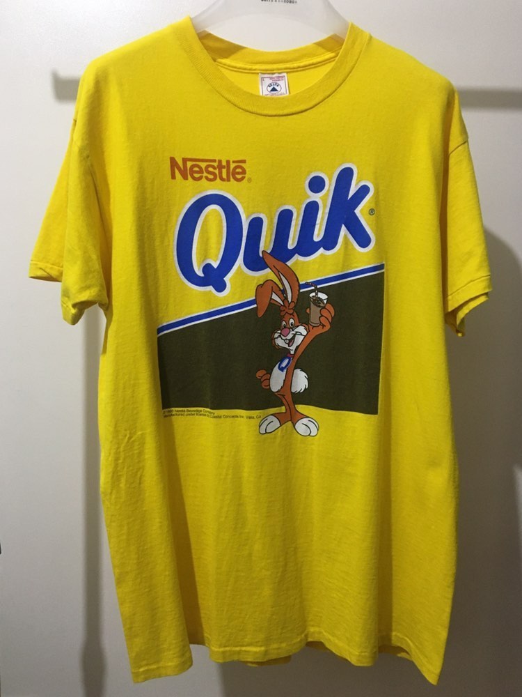 VINTAGE NESTLE QUICK TEE WITH CHOCOLATE MILK BUNNY DATED 1996, Men's ...