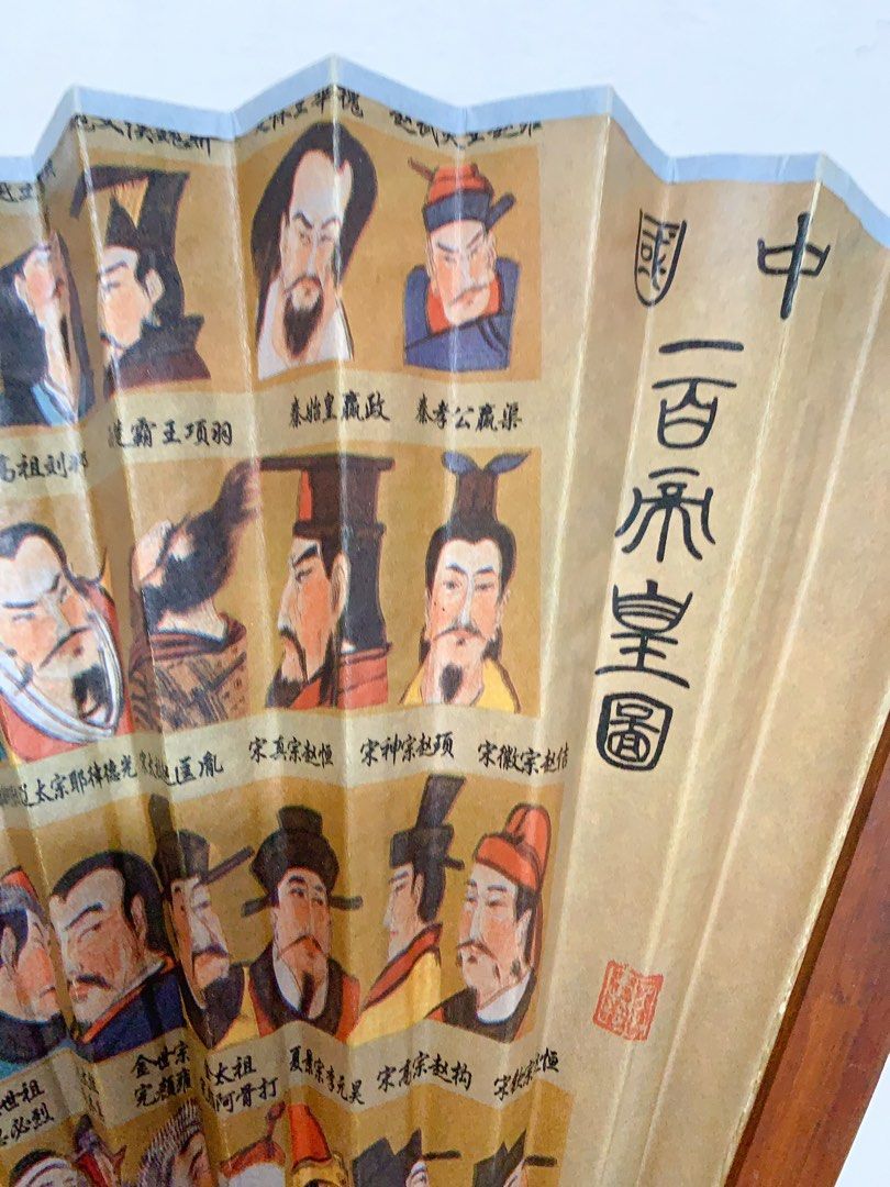 Vintage Oriental Chinese Fan, Paper foldable fan, sandalwood fan ...