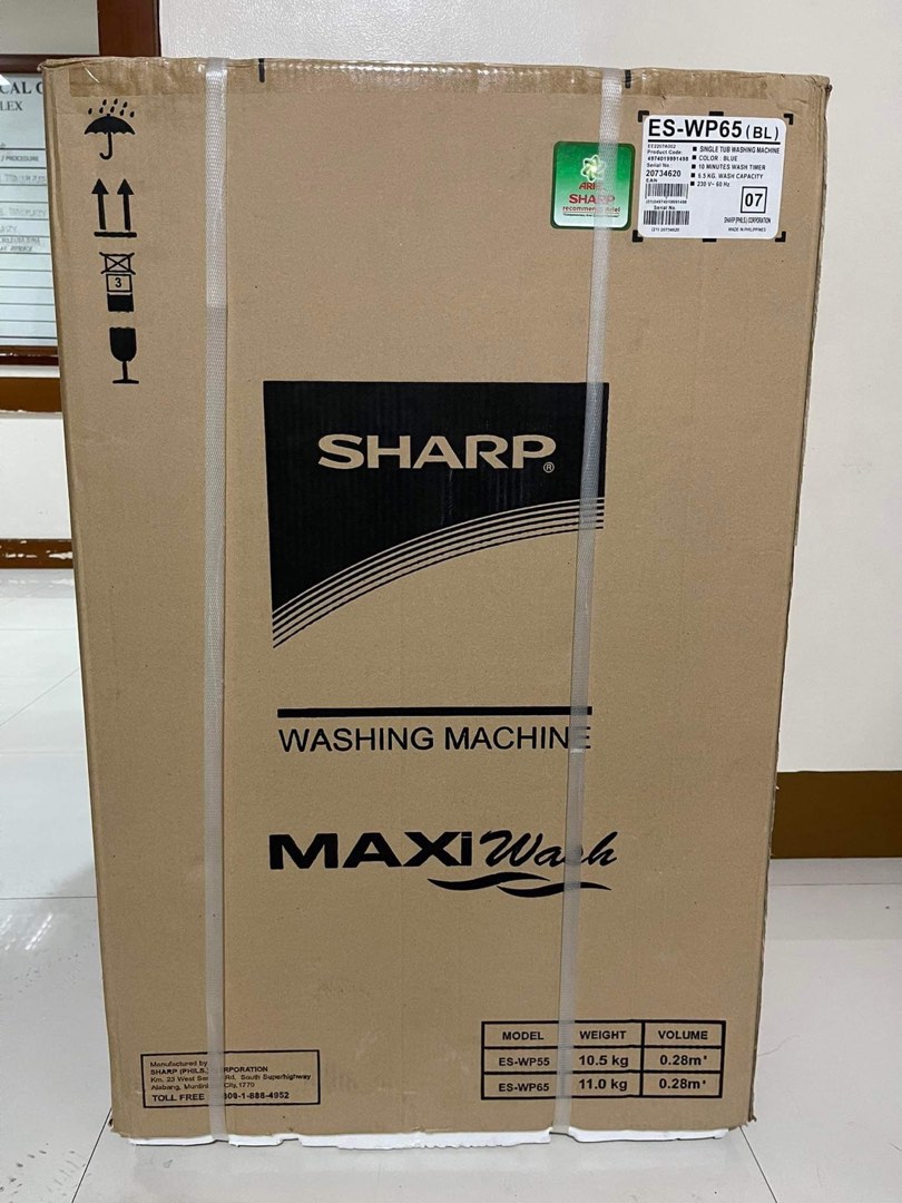 Washing Machine Sharp MaxiWash ES-WP65(BL), TV & Home Appliances ...