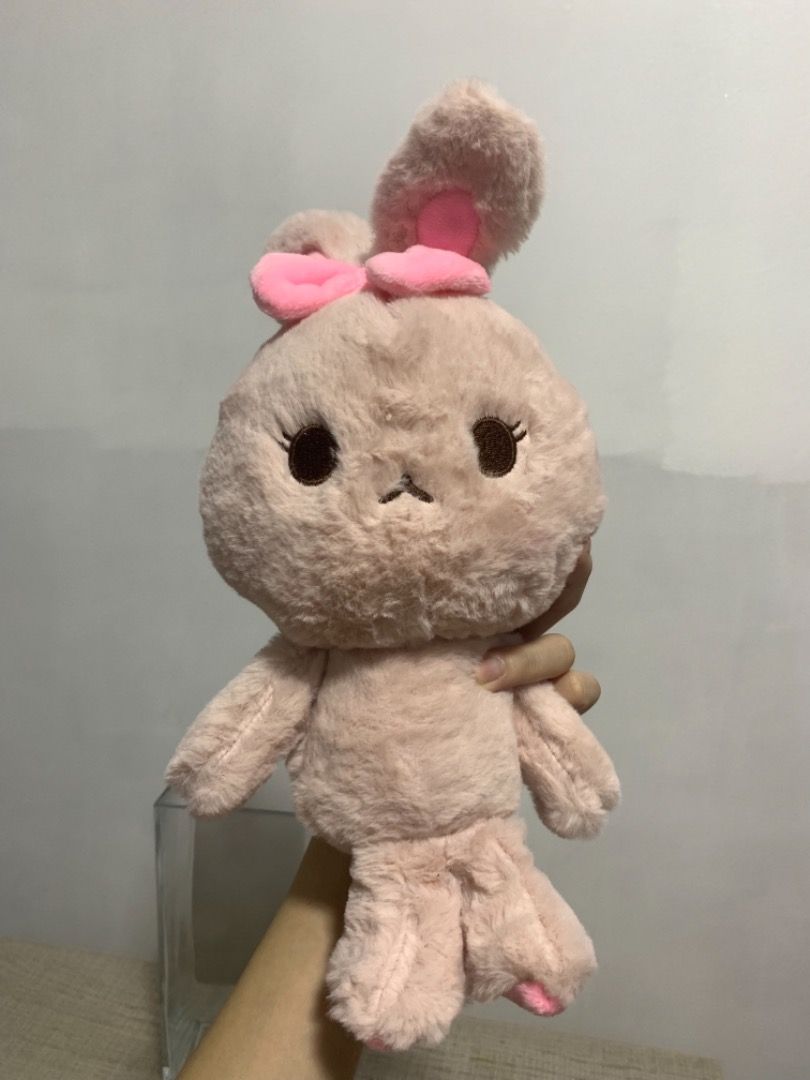 White Fluffy bunny plush toy plushie, Hobbies & Toys, Toys & Games on ...