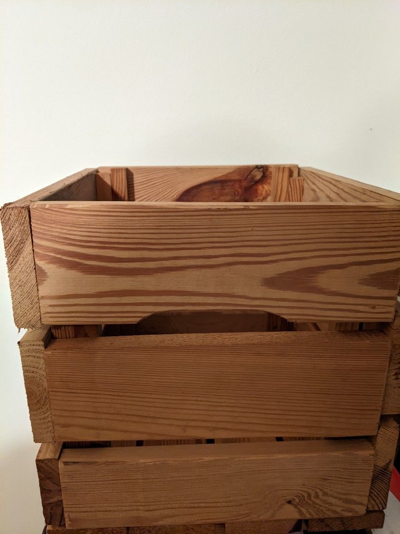 Wooden Crate / box / rack / drawer with inbuilt handles to hold ...
