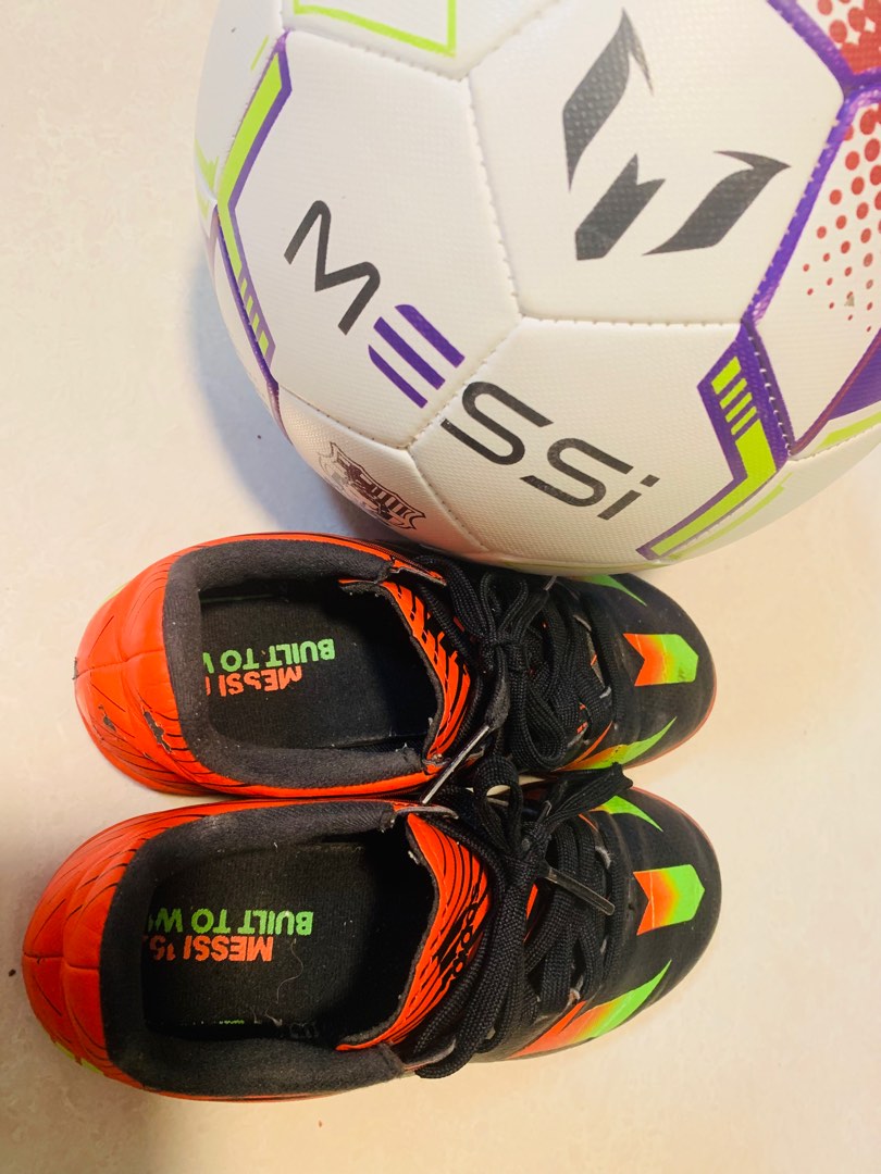World Cup package: Messi football and soccer shoes, Sports Equipment ...