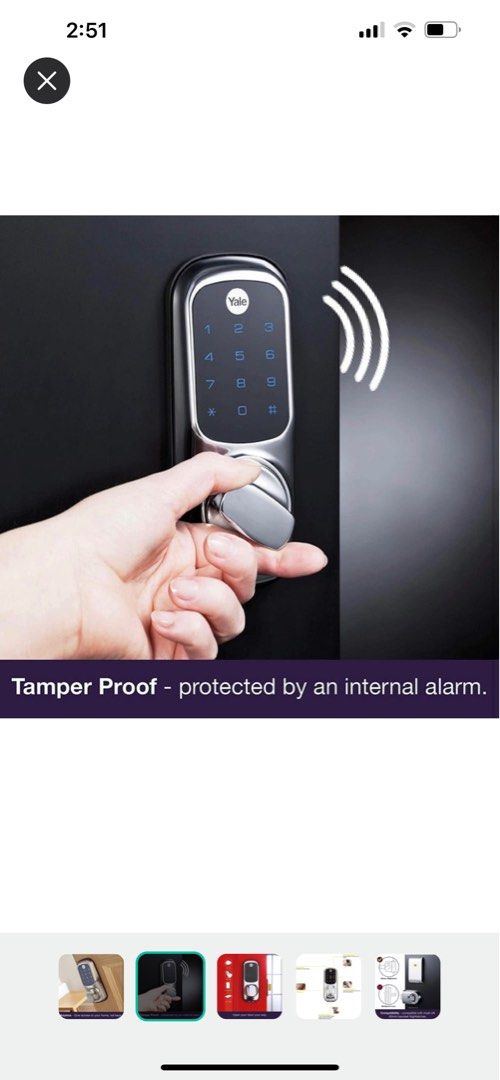 Yale Smart Living YD-01-CON-NOMOD-CH Keyless Connected Ready Smart Door Lock, Touch Keypad ...