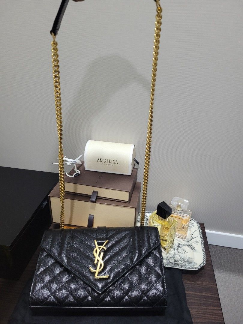 100% Authentic YSL Envelope Small, Luxury, Bags & Wallets on Carousell