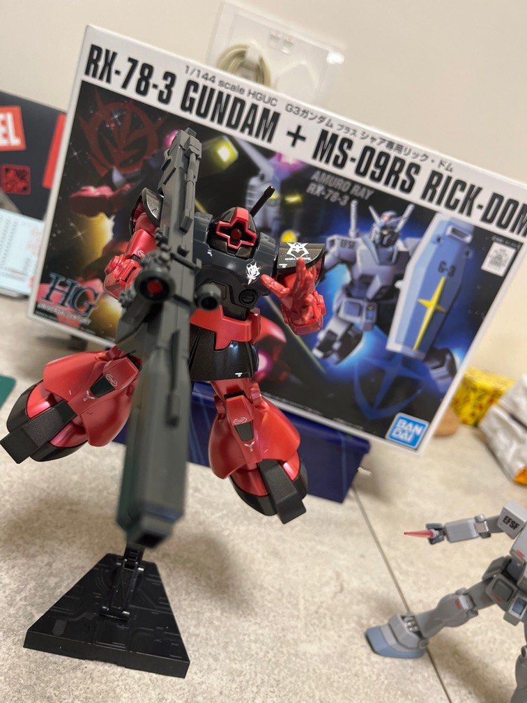 1/144 hg HGUC RX-78-3 Gundam + MS-09RS Rick Dom Char's Custom Set, 興趣及遊戲, 玩具 & 遊戲類 - Carousell