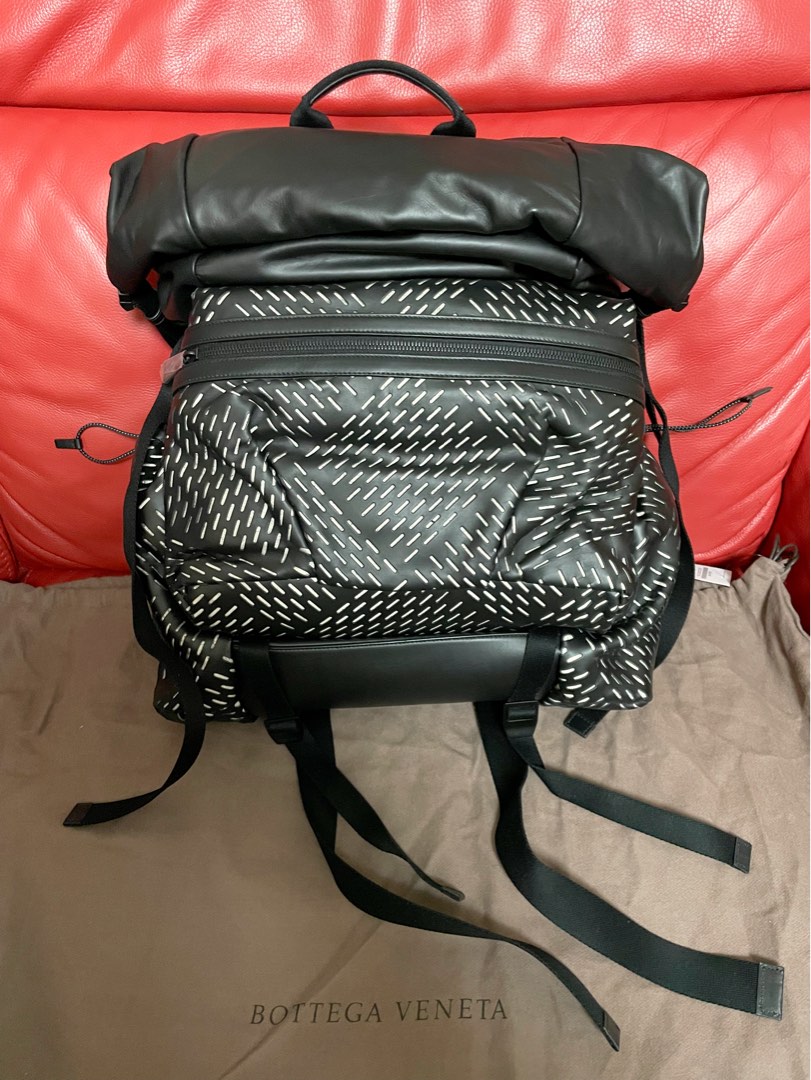 全新 BOTTEGA VENETA classic leather black backpack BV 經典 黑色 背囊 背包 旅行袋 書包 ...