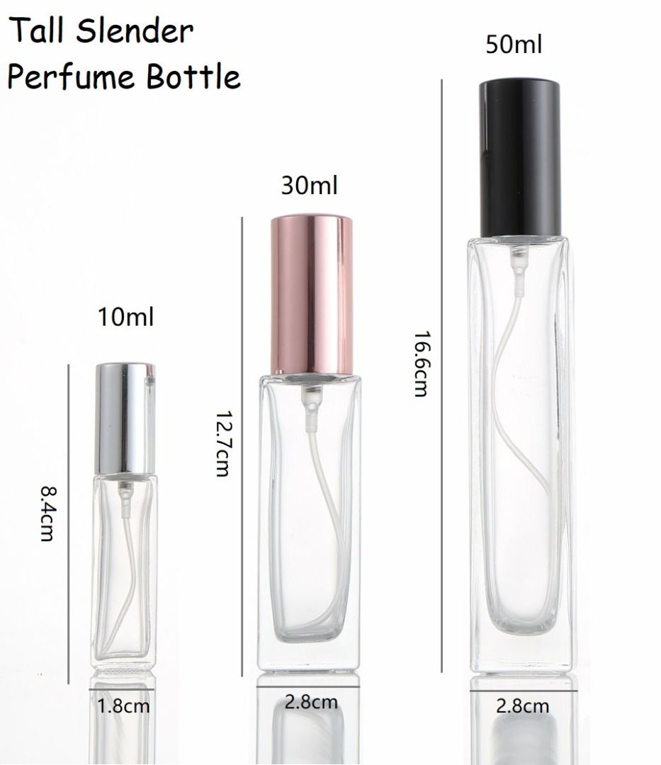 ⭐️ BUY 10 FREE 1 ⭐ Square Cologne Perfume Bottle & Tall Slender Perfume ...