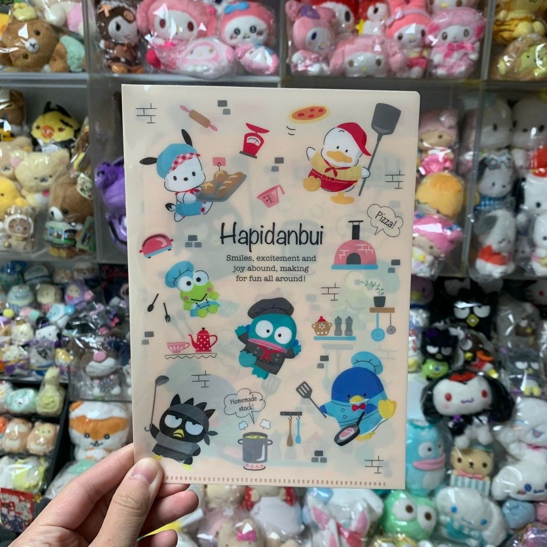 日版 Sanrio Hapidanbui 男團系列 A5 Size 兩格 File - Pochacco PC狗 & AP鴨 & Kero Kero Keroppi & Hangyodon 水 ...