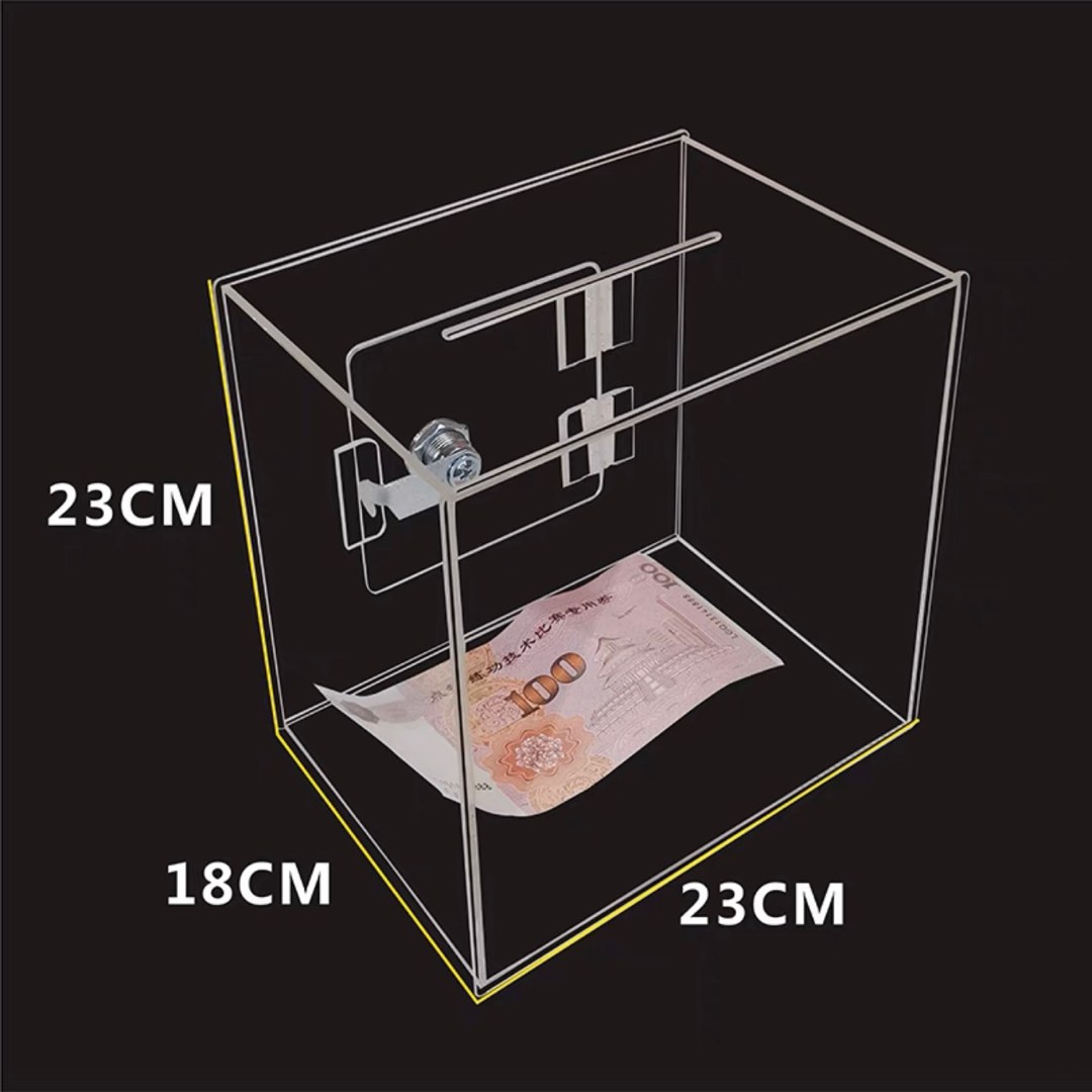 Acrylic Box with Lock, Furniture & Home Living, Home Improvement ...
