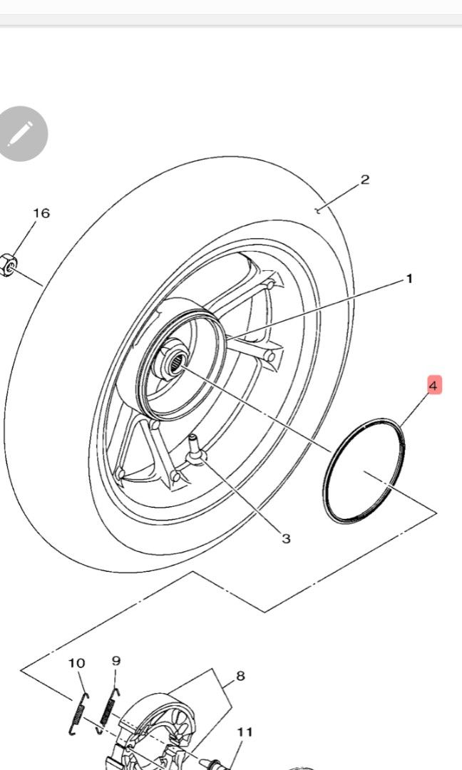 Aerox rear wheel seal, Motorcycles, Motorcycle Accessories on Carousell