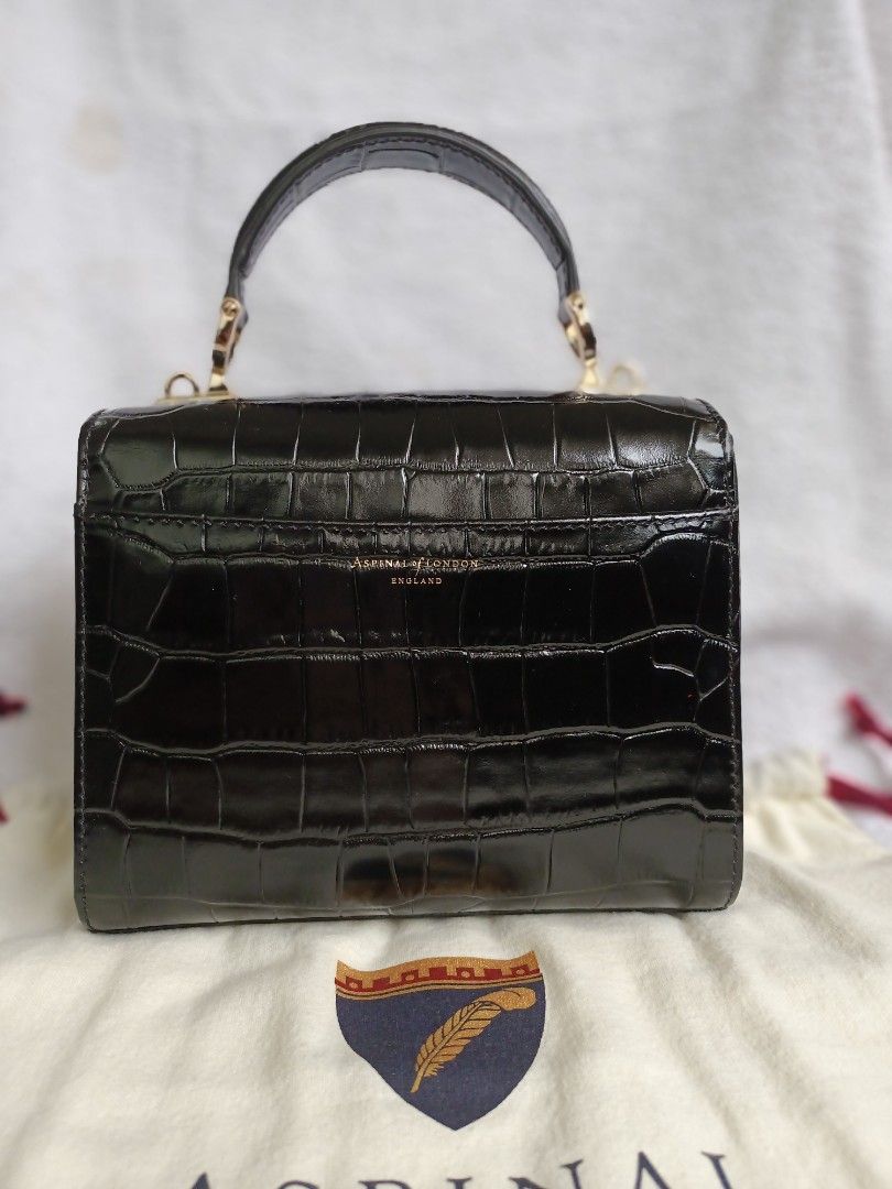 Aspinal classic mini tote in croc leather, Luxury, Bags & Wallets on ...