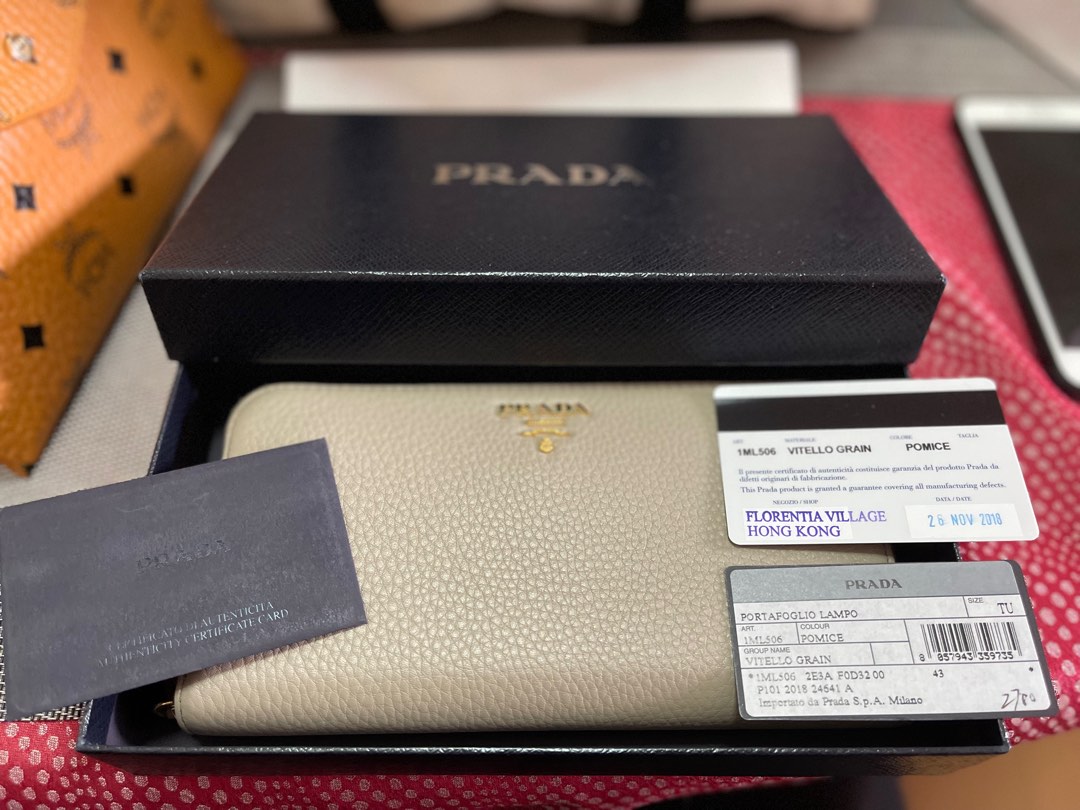 RUSH!!! Authentic Prada Continental Wallet with Authenticity Card ...