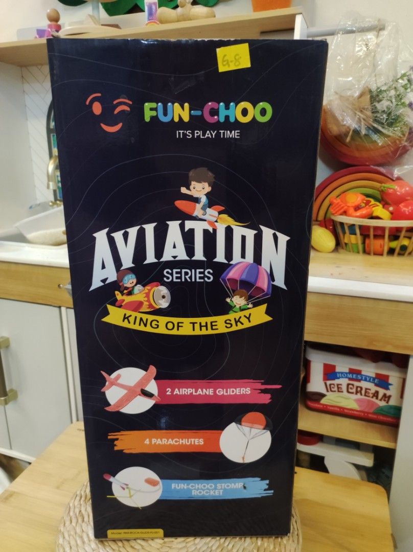 Aviation series fun choo airplane glider parachute stomp rocket (box ...