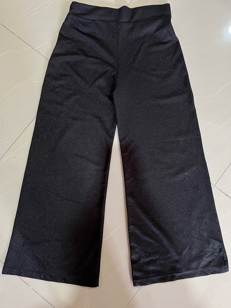 Black Pallazo, Women's Fashion, Bottoms, Other Bottoms on Carousell