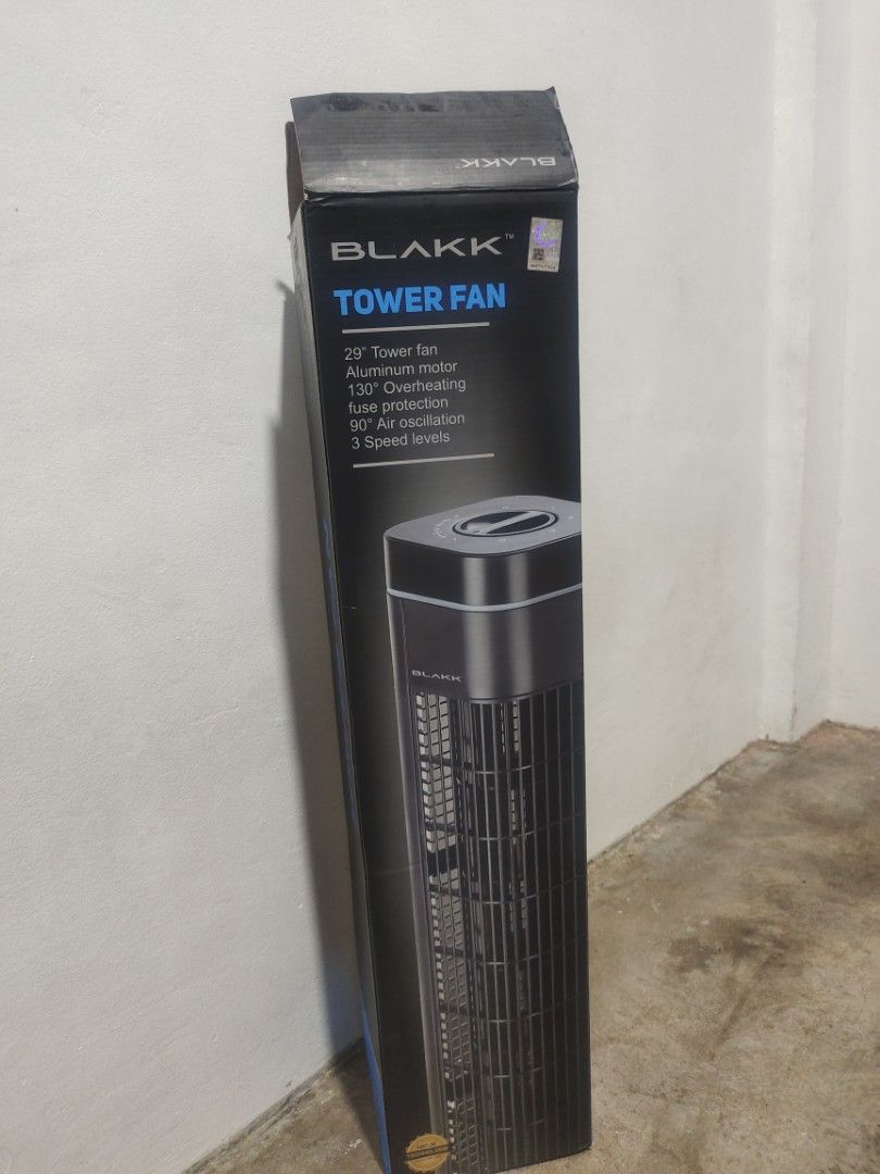 BLAKK TOWER FAN, TV & Home Appliances, Other Home Appliances on Carousell