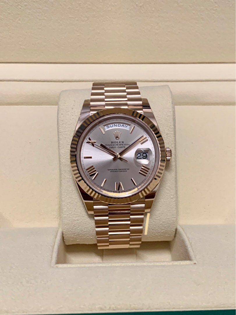 BNIB Rolex 228235 President Day-Date 40 Everose Gold w Sundust Dial ...