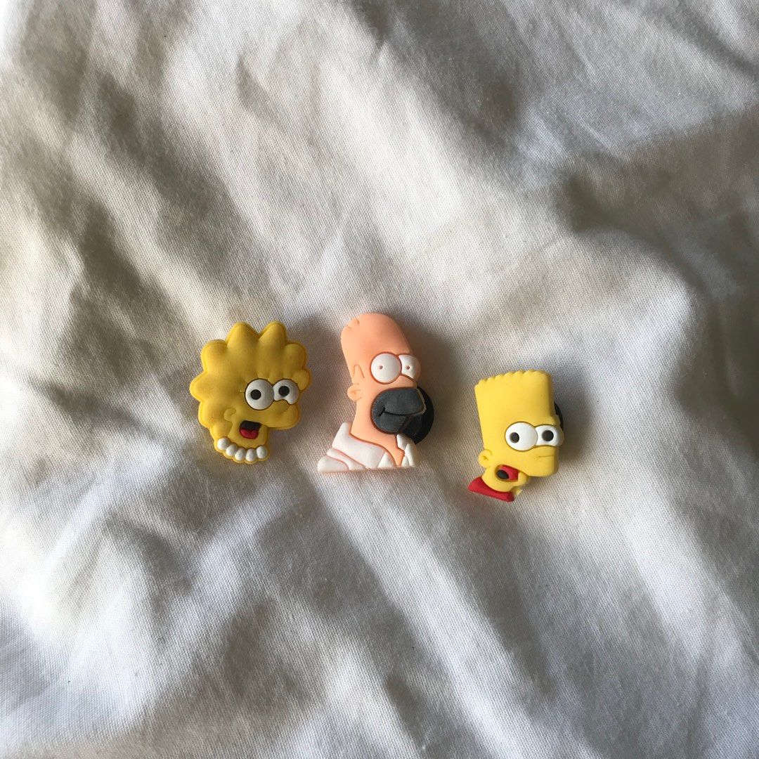 Bundle 3: The Simpsons Homer, Bart, Lisa Jibbitz Accessories Crocs ...