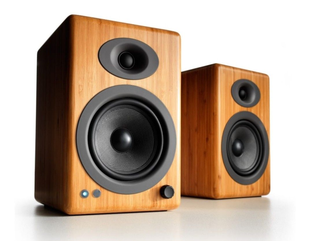 (Bundle) Audioengine A5+ (Bamboo) with Bluetooth Aptx-HD + Audioengine ...