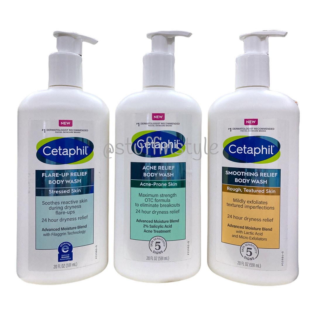 Cetaphil Body Wash (Flare Up Relief / Acne Relief / Smoothing Relief ...
