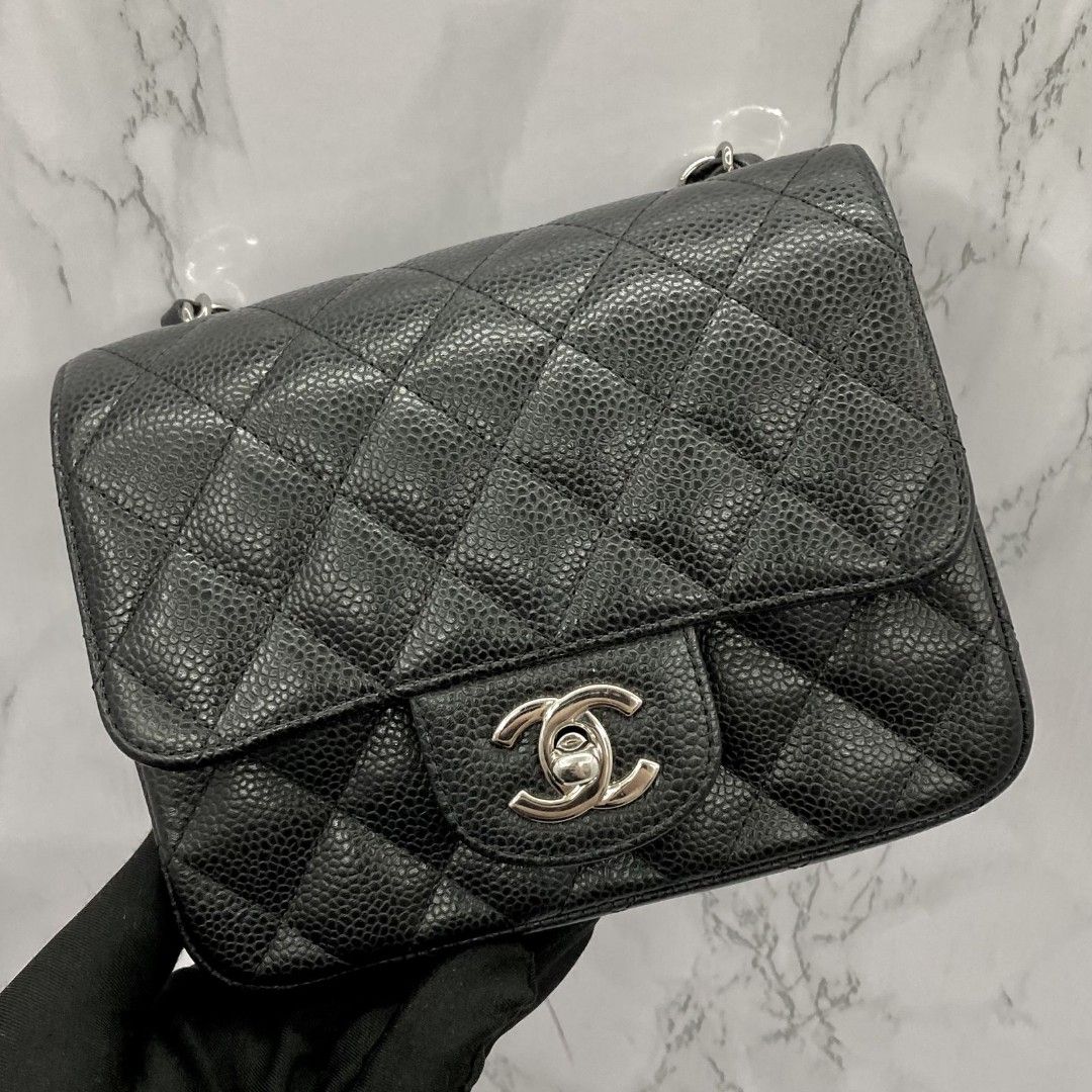 Chanel Unicorn!!!! Mini classic flap black caviar silver hardware shw ...