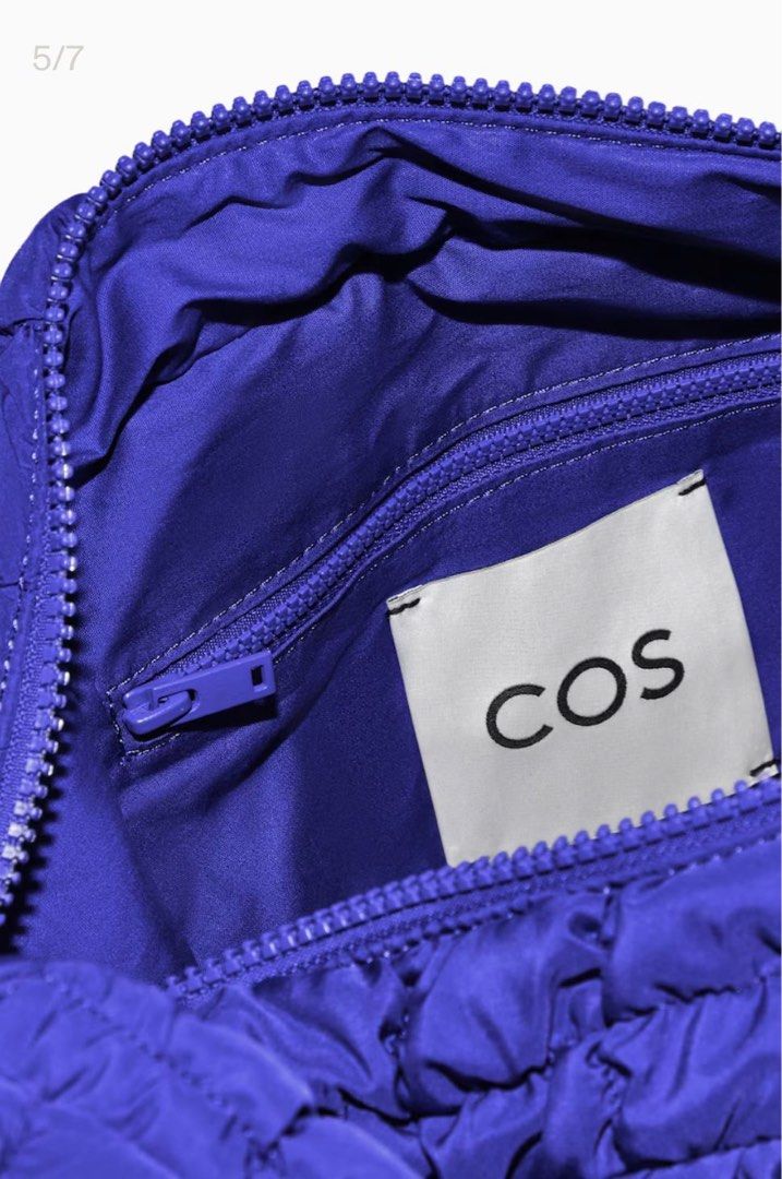 COS Oversized Quilted Bag in Blue, Women's Fashion, Bags & Wallets ...