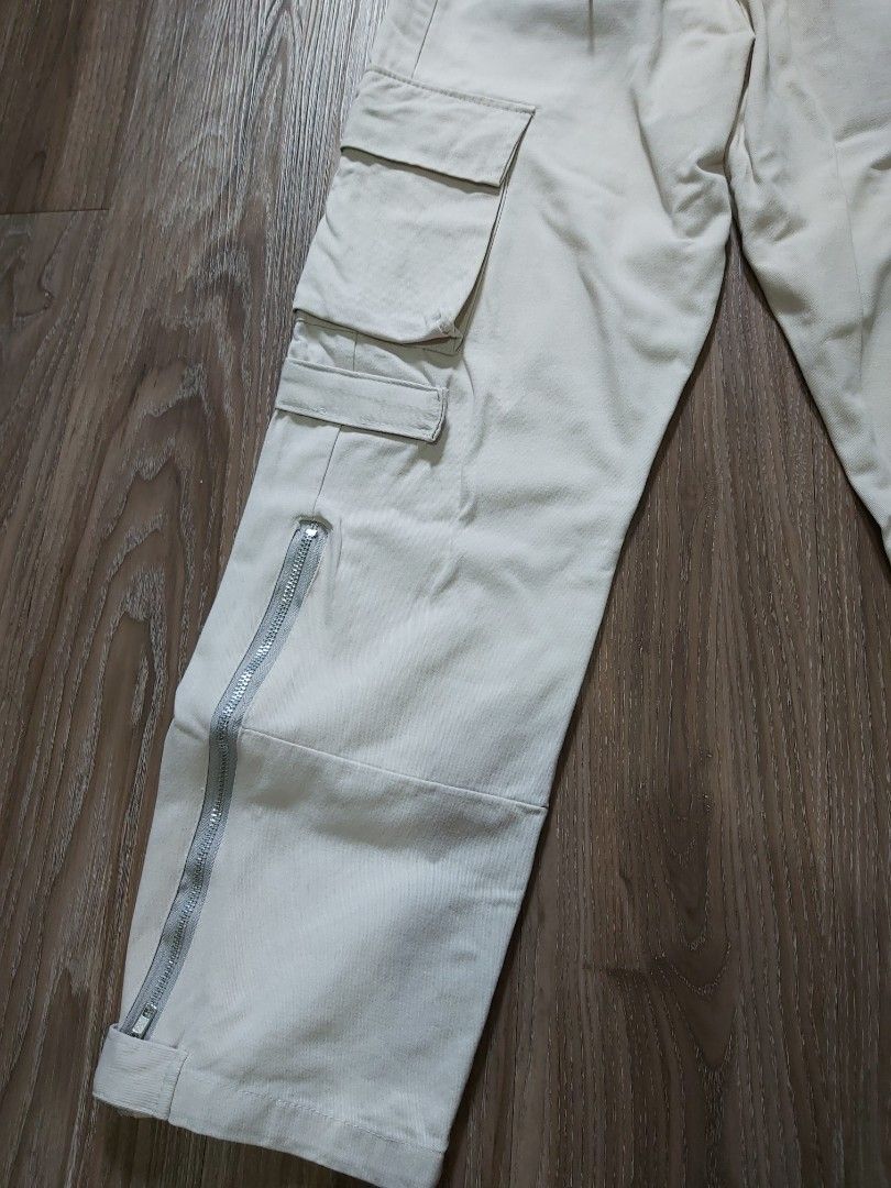 Cream cargo pants, Women's Fashion, Bottoms, Other Bottoms on Carousell