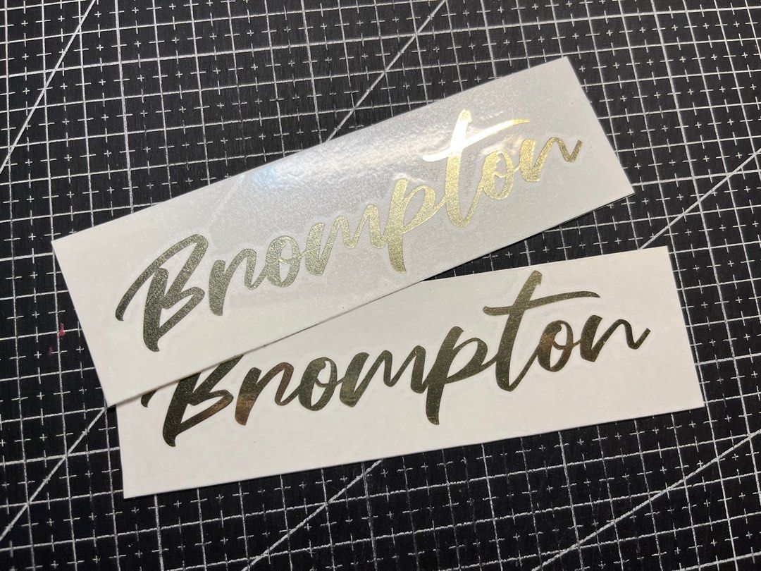 Custom Brompton Design Stickers High Quality Vinyl Waterproof, Sports Equipment, Bicycles ...