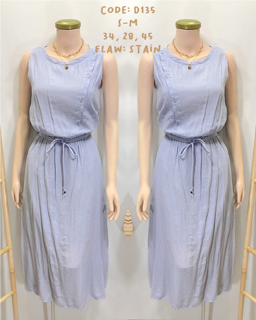 D135 - light blue korean maxi dress, Women's Fashion, Dresses & Sets ...