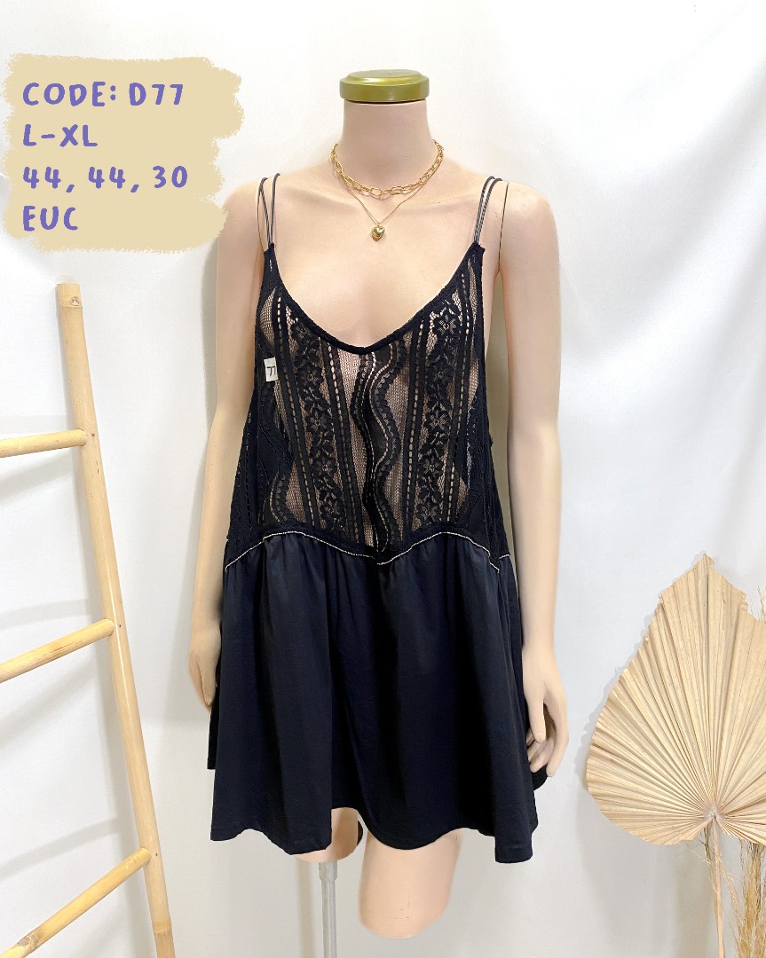 D77 - black lace korean dress, Women's Fashion, Dresses & Sets, Dresses ...