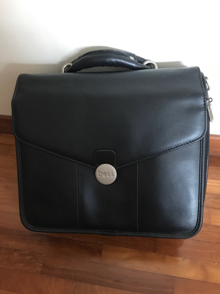 Dell Leather 13 inch laptop bag, Men's Fashion, Bags, Briefcases on Carousell