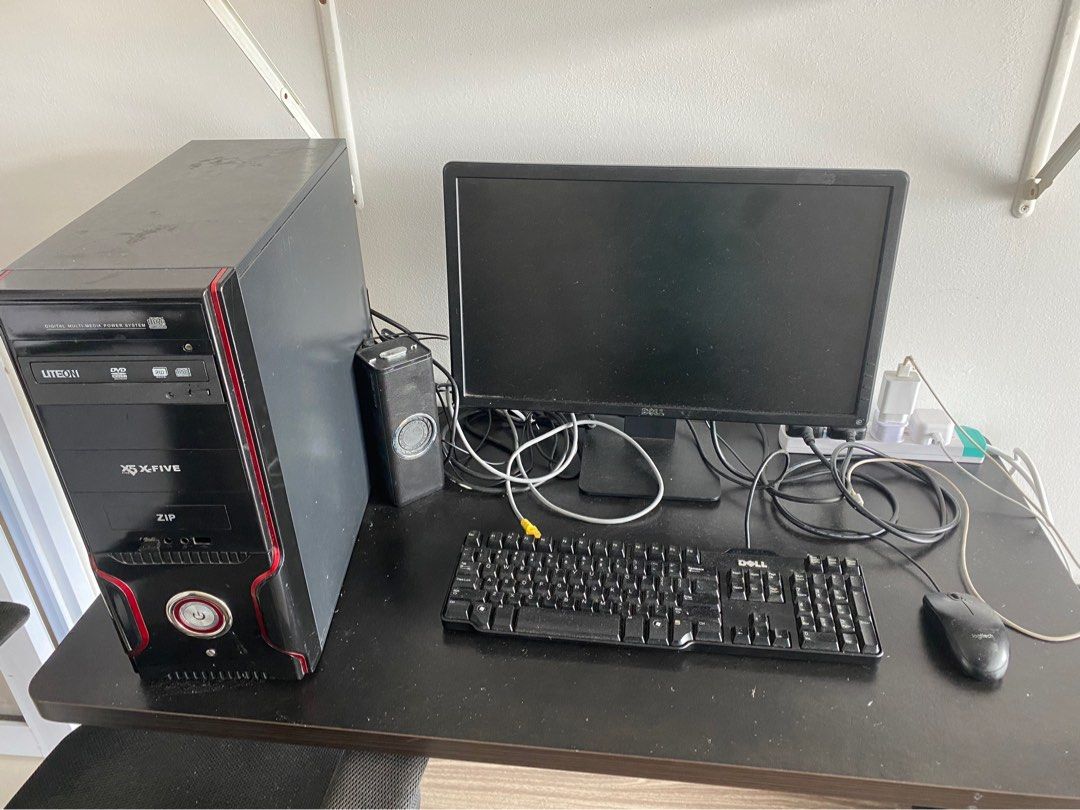Desktop ( CPU , dell monitor keyboard mouse and speaker), Computers ...
